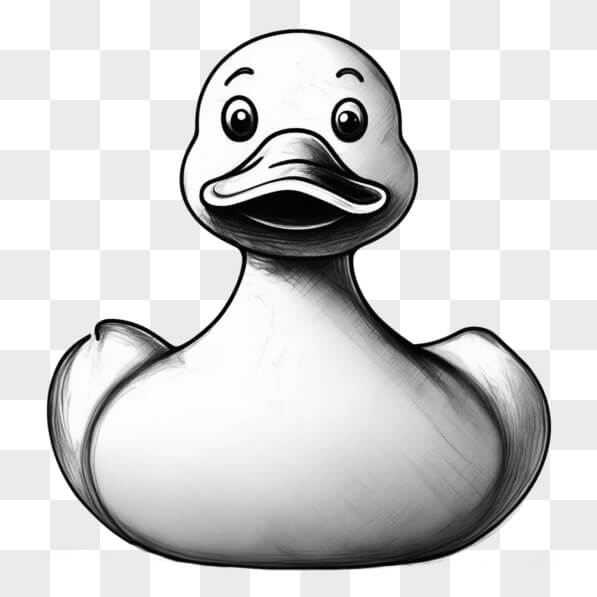 Descarga Dibujo adorable de un pato de goma Bocetos En Línea - Creative ...