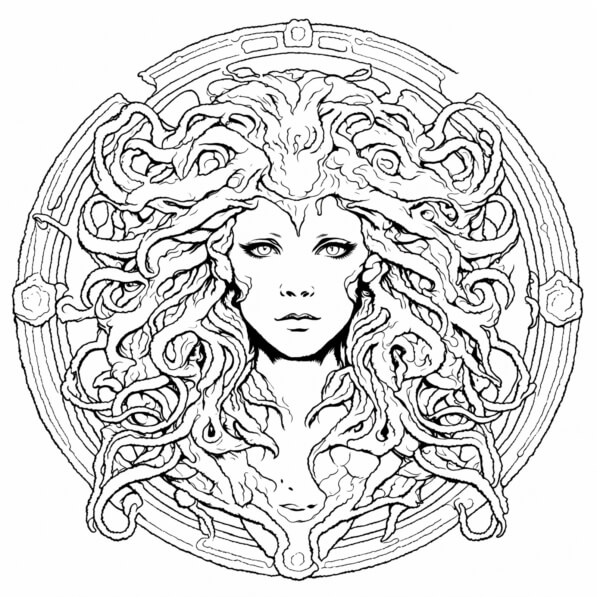 Download Medusa Woman Coloring Page Coloring pages Online - Creative ...