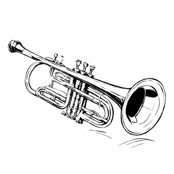 Scarica Disegno Dettagliato di una Tromba Pagine da colorare Online ...