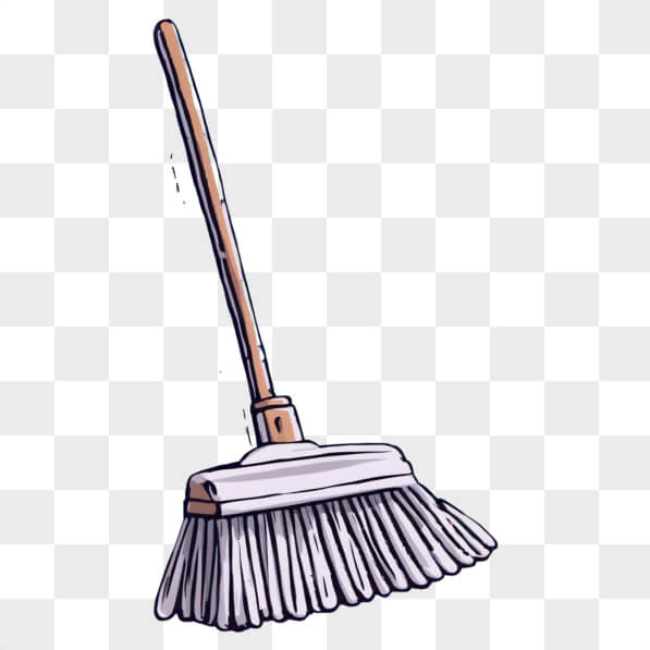 Descarga Ilustración de Escoba en Blanco y Negro Cartoons En Línea ...