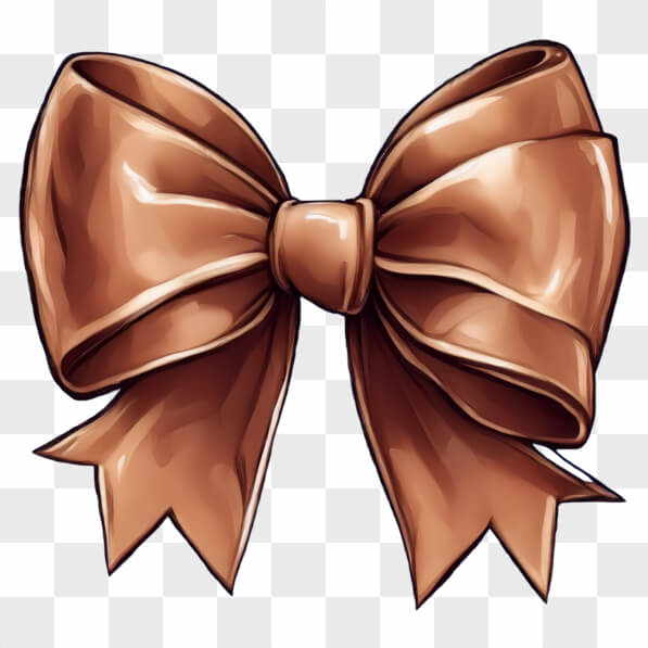 Download Brown Bow for Gift Decorations Cartoons Online - Creative Fabrica