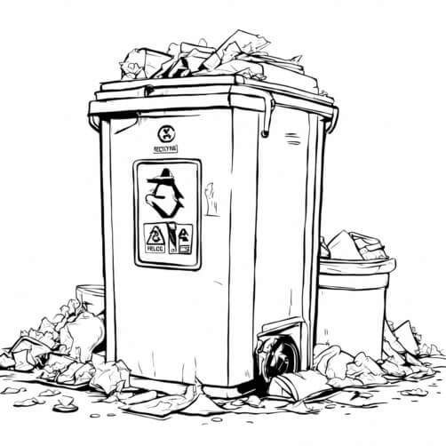 Free Trash Can Coloring pages - Download Printable Trash Can Coloring ...