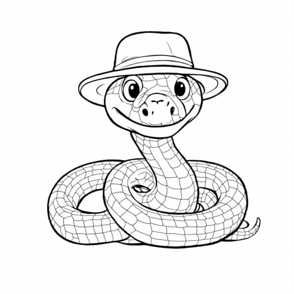 Download Cartoon Snake Coloring Page Coloring pages Online - Creative ...