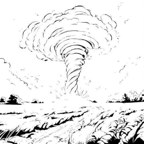 tornadoe coloring pages