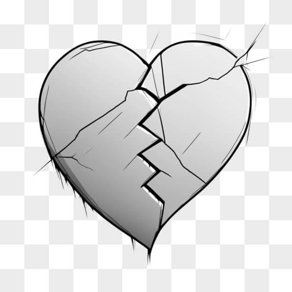 Download Broken Heart Illustration Sketches Online - Creative Fabrica