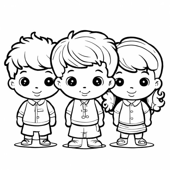 Download Educational Image of Children Promoting Family Values Coloring ...