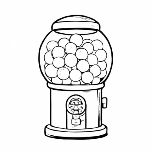 Download Gumball Machine with Colorful Balls Coloring pages Online ...