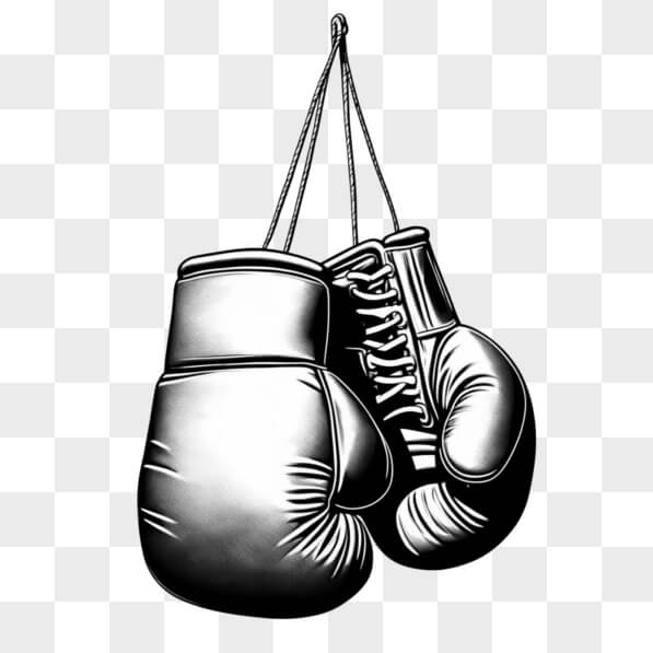 Descarga Guantes de Boxeo Negros y Blancos Colgando de una Cuerda ...