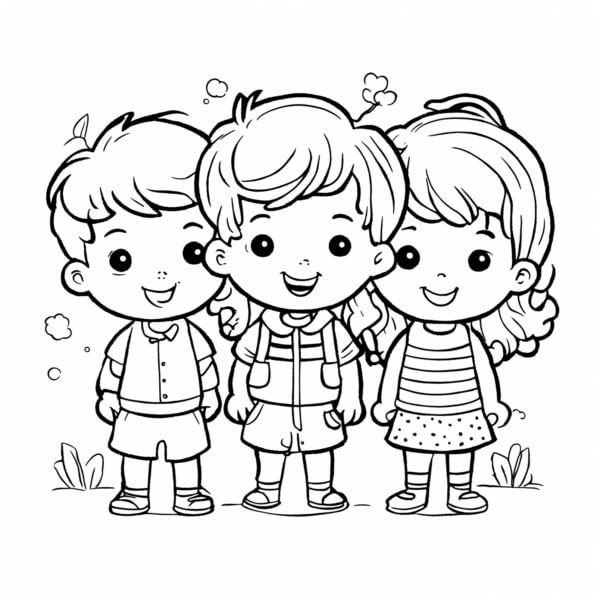 Download Group of Kids in Black and White Standing in Front of an Open ...