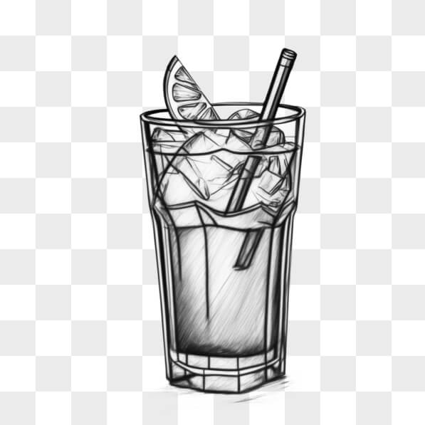 Download Black and White Cocktail Illustration Sketches Online ...