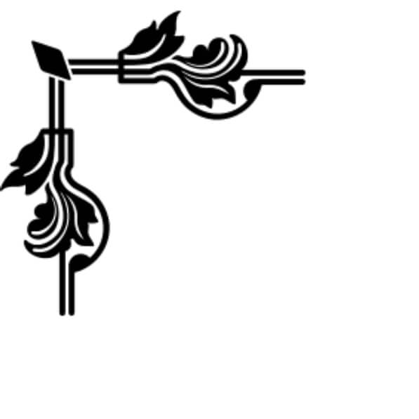 Download Ornamental Corner with Floral Design Borders & Corners Online ...