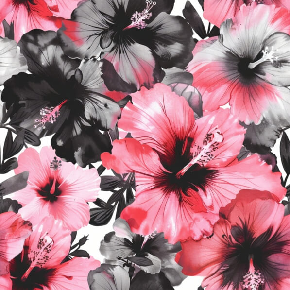 Download Vibrant Hibiscus Floral Pattern Patterns Online - Creative Fabrica
