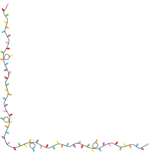 Download Colorful Christmas Lights Border Borders & Corners Online ...