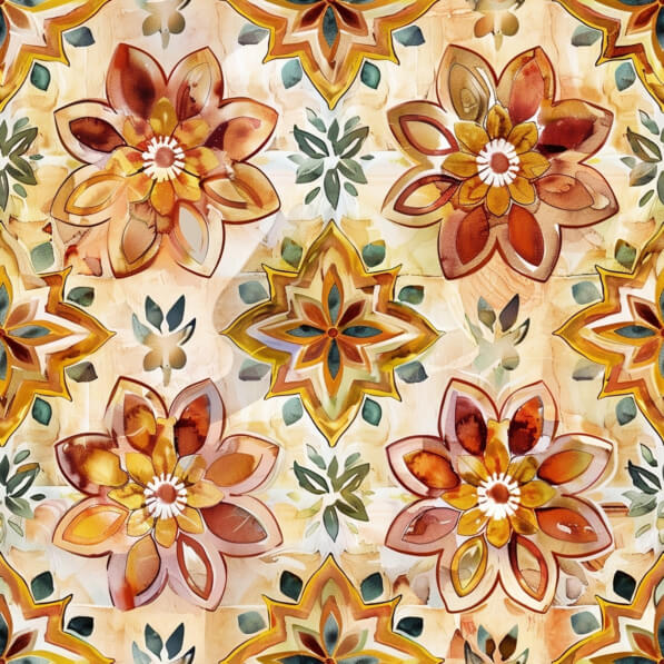 Descarga Pared de Azulejos Artística con Diseños Florales Patrones En ...
