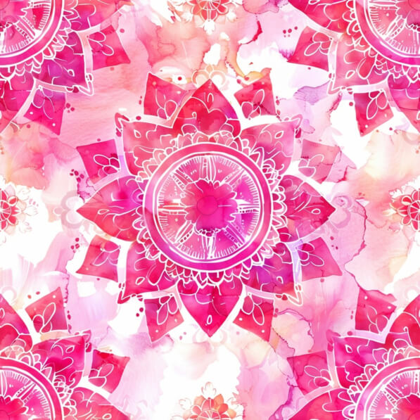 Download Seamless Pink Flower Mandalas Pattern Patterns Online ...