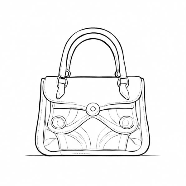 Download Handbag Outline for Coloring and Drawing Coloring pages Online ...