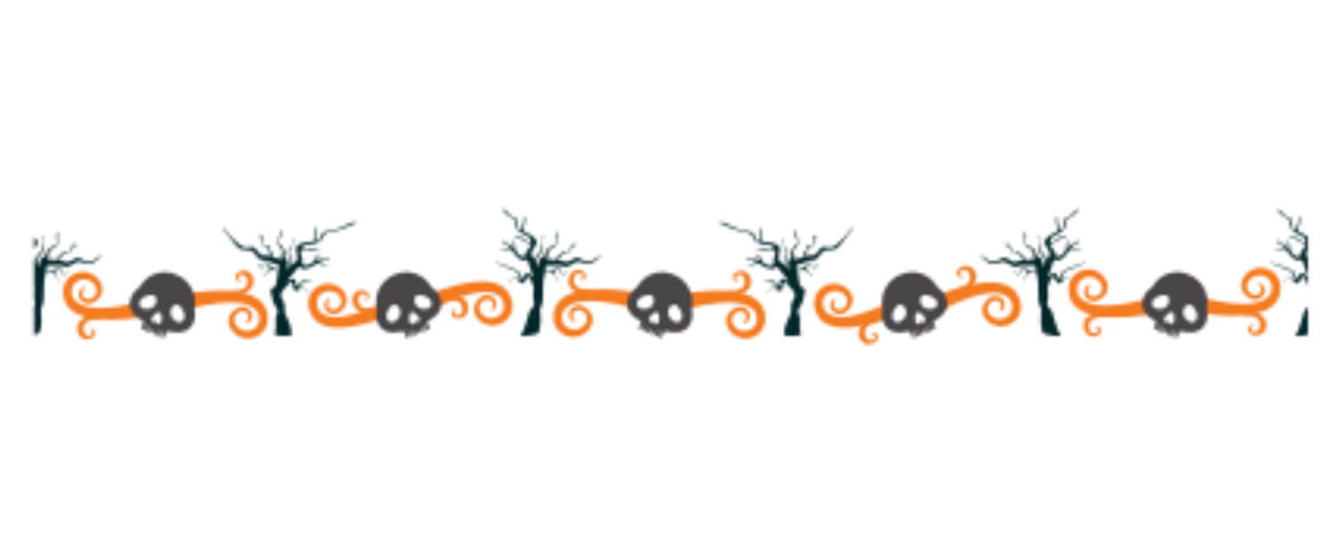 Download Halloween Border with Skulls, Trees, and Pumpkins Borders ...