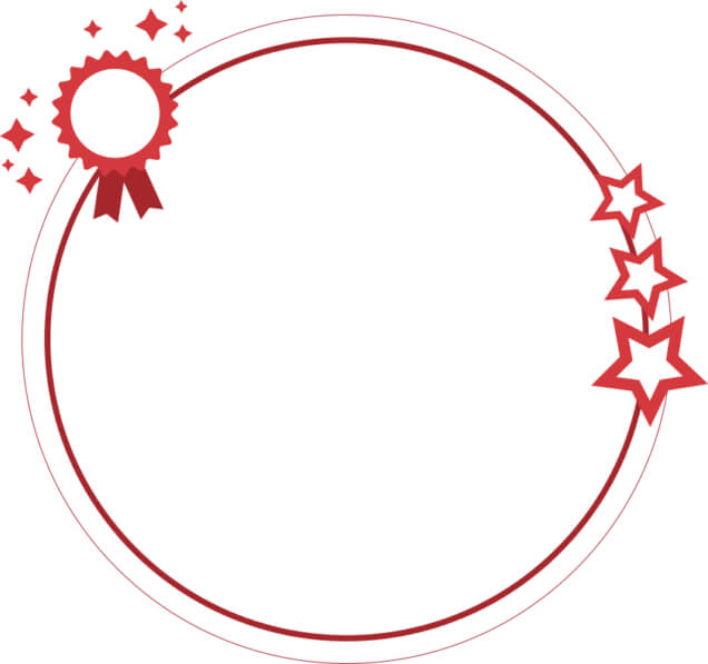 Download Round Frame with Red Stars and Ribbons Frames Online ...