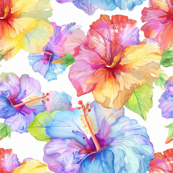 Download Vibrant Hibiscus Flower Pattern Patterns Online - Creative Fabrica