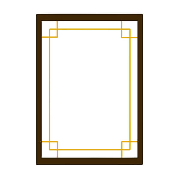 Baixe Design Abstrato Minimalista com Moldura Marrom e Linhas Amarelas ...