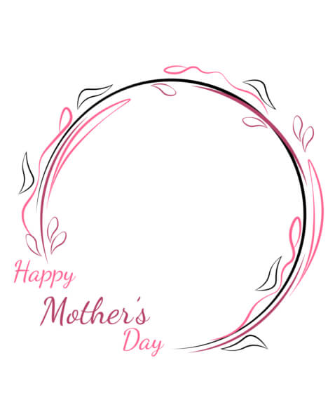 Download Happy Mother's Day Circular Frame Frames Online - Creative Fabrica