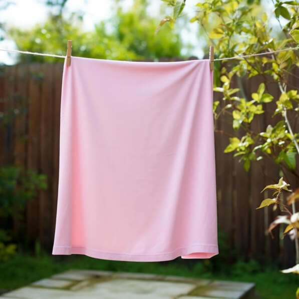 Baixe Pano Rosa Pendurado em Calças Mockups - Creative Fabrica