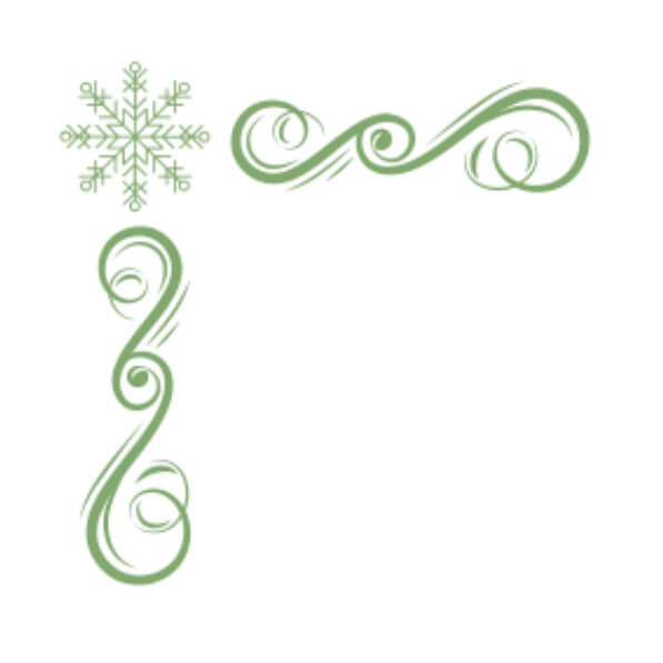 Download Green Frame with Snowflake and Swirls Borders & Corners Online ...