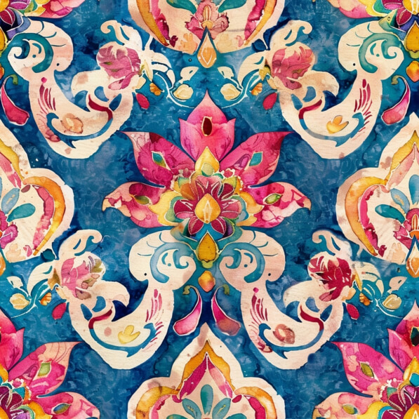 Baixe Arte Intrincada De Flores E Paisley Em Aquarela Patterns