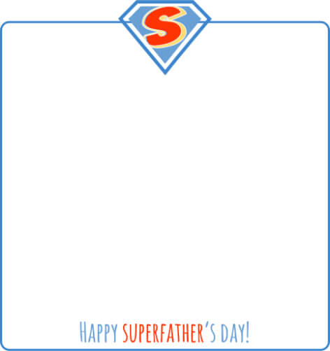 Download Happy Father's Day Frame with Blue Stripes and Words of ...