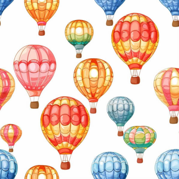 Download Colorful Hot Air Balloons Seamless Pattern Patterns Online ...