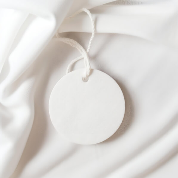 Download White Round Tag with Strands of Thread Mockups Online ...