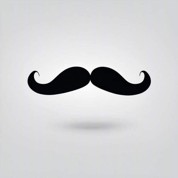 Download Stylized Black Mustache on Minimal Background Backgrounds ...