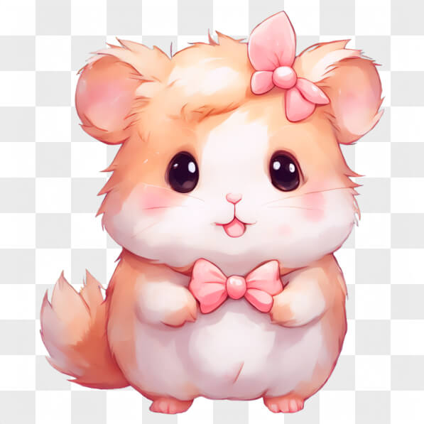Descarga Hámster Kawaii con Lazos Rosas y Atuendo Juguetón Kawaii En ...