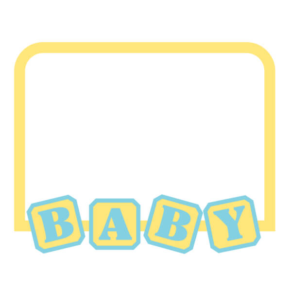 Download Colorful Baby Frame with Blocks Spell 'Baby' and 'Baby's First ...