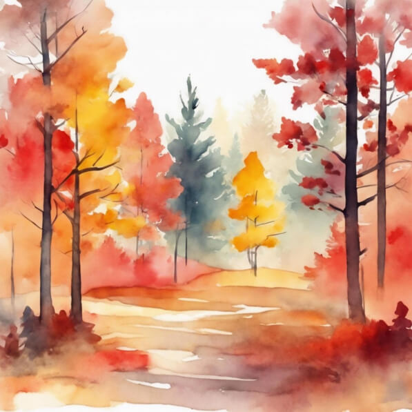 Scarica Dipinto ad Acquerello di Foresta Autunnale Sfondi Online ...