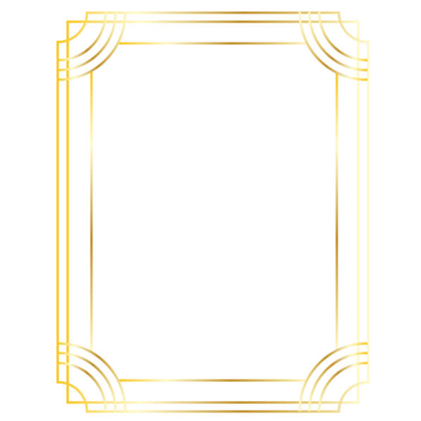 Descarga Marco Art Deco con Líneas Doradas Marcos En Línea - Creative ...