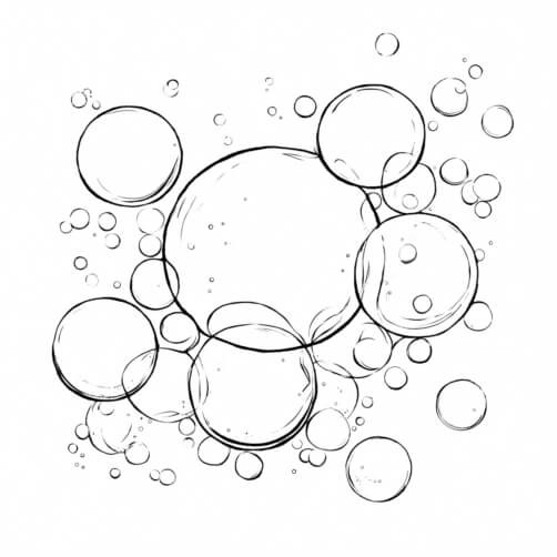 Download Black and White Drawing of Soap Bubbles Coloring pages Online ...