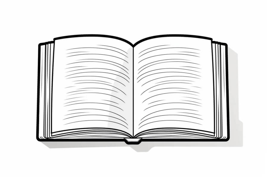 Download Zwart-witte Open Boek Vector Illustratie Achtergronden online ...