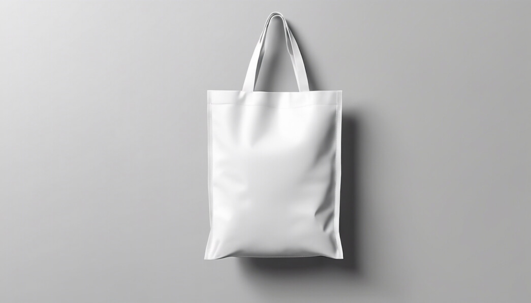 Download Minimalist White Tote Bag on Grey Background Mockups Online ...