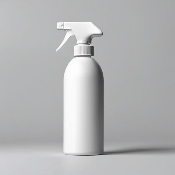 Download Minimalist White Spray Bottle on Gray Background Mockups ...