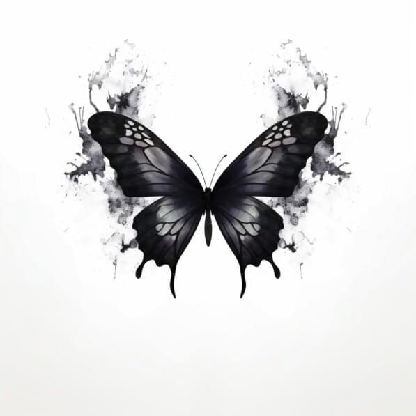 Download Black Butterfly Artwork with Abstract Elements Backgrounds ...