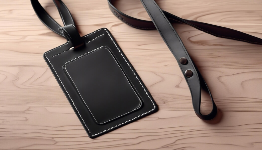 Download Elegant Black Leather Name Tag and Strap Mockups Online ...