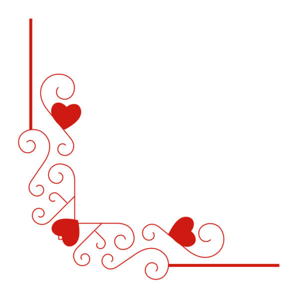 Download Decorative Red Heart Border Design Borders & Corners Online ...