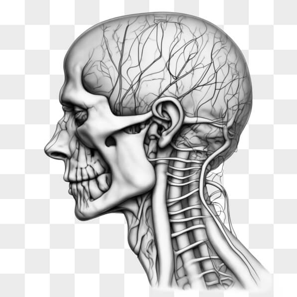 Scarica Illustrazione Anatomica della Testa Umana Schizzi Online ...