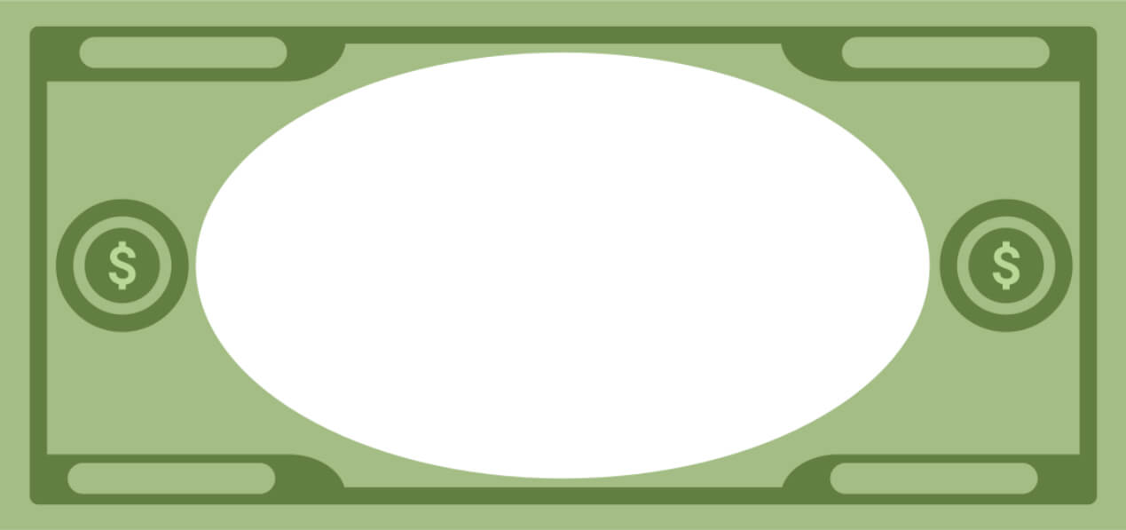 Download Stylized Dollar Bill Illustration Frames Online - Creative Fabrica