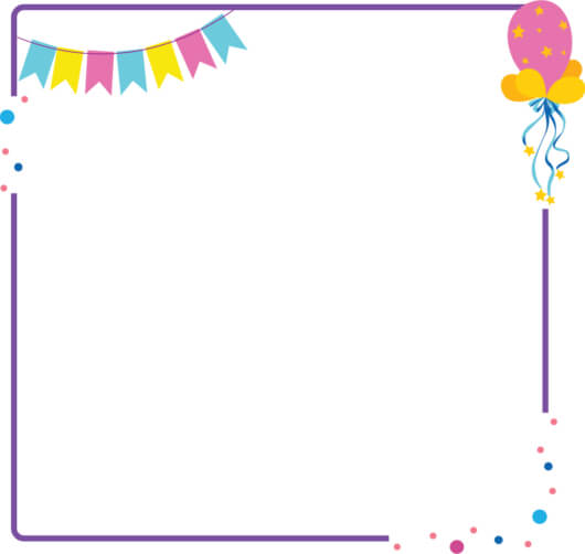 Download Festive Border Design with Colorful Party Elements Frames ...