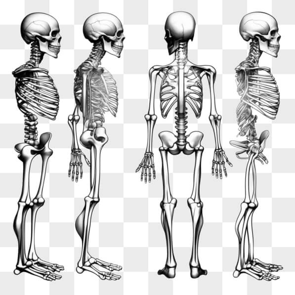 Download Human Skeleton Anatomy from Multiple Perspectives Sketches ...