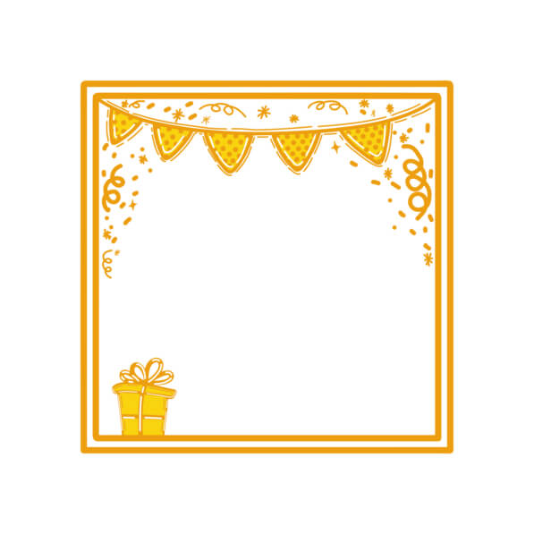 Download Festive Frame with Bunting and Gift Boxes Frames Online ...
