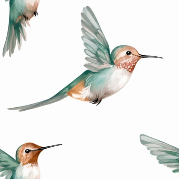Download Vibrant Hummingbird Illustration in Flight Patterns Online ...