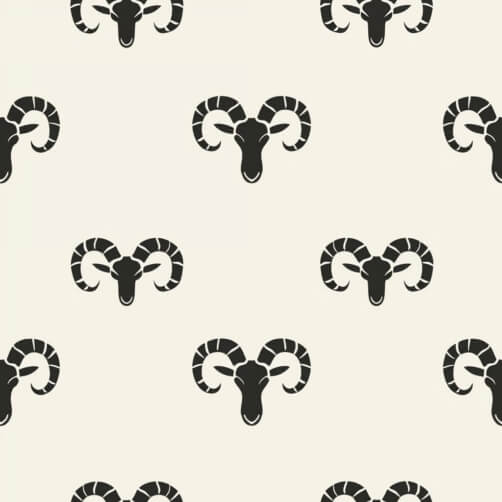 Download Stylized Ram Skull Pattern Patterns Online - Creative Fabrica